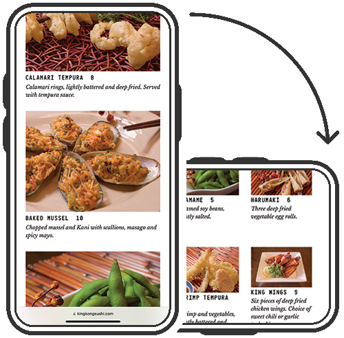 Menu — King Kong Sushi