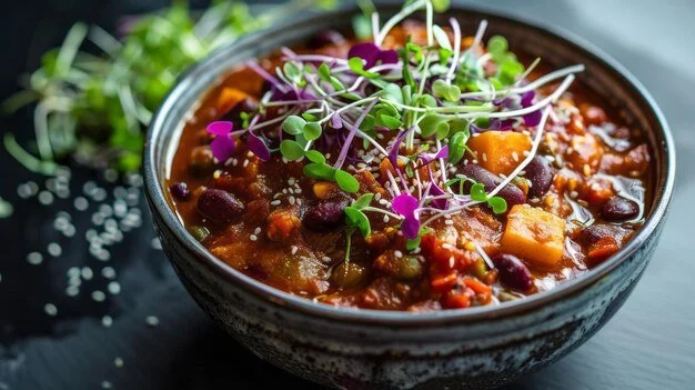 Heart-Healthy Comfort: Cumin-Spiced Chili with Microgreens — Appetite 4 ...