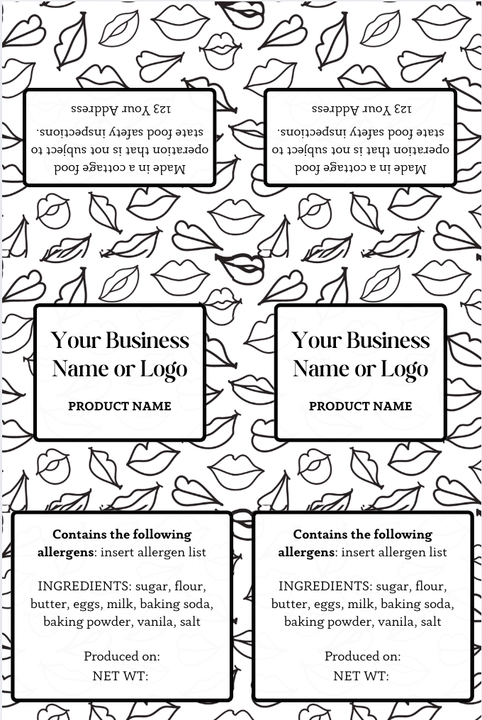 Thermal Label Template Design 1 — The Station Bakery