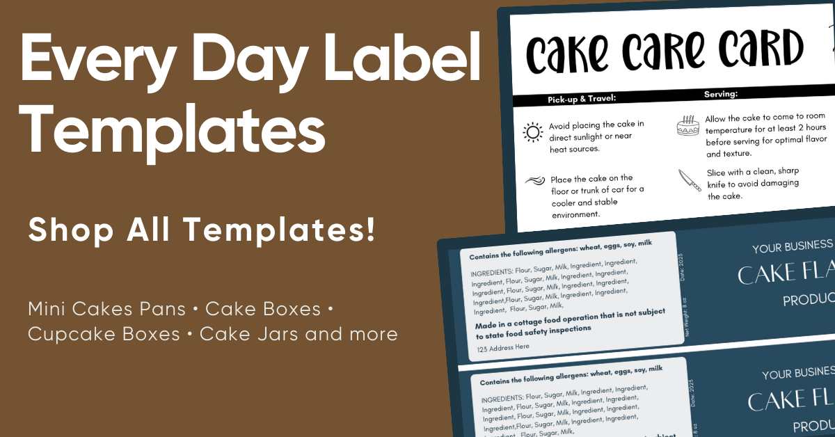 Label Templates — The Station Bakery