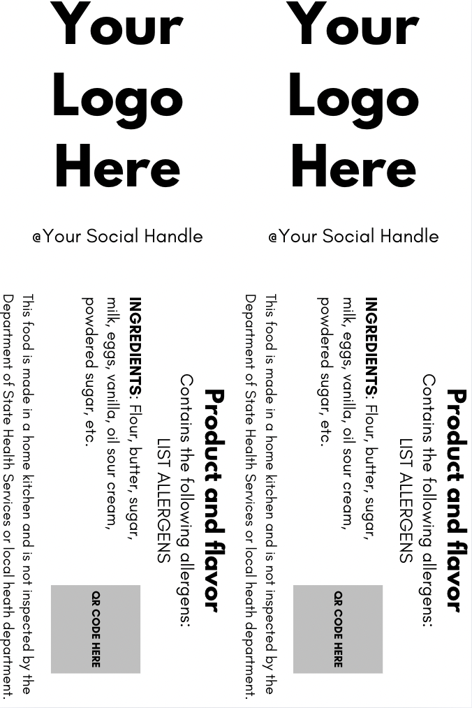Thermal Label Template Design 4 — The Station Bakery