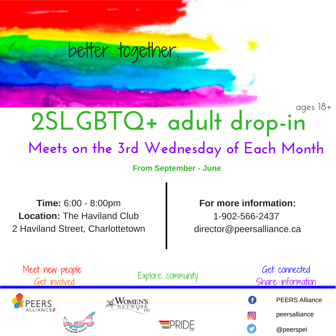 2SLGBTQ+ Adult Drop-In — P.E.E.R.S Alliance