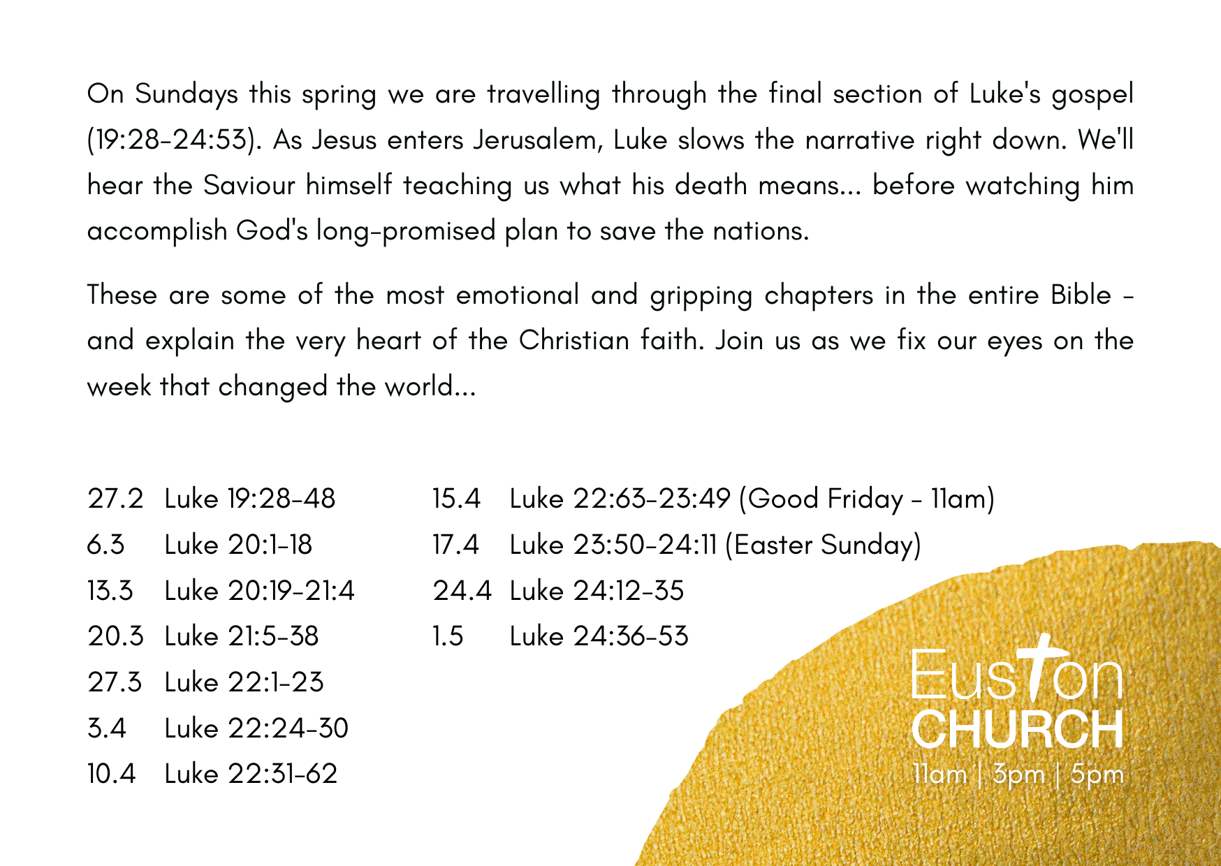 Luke 22:24-30 — Euston Church