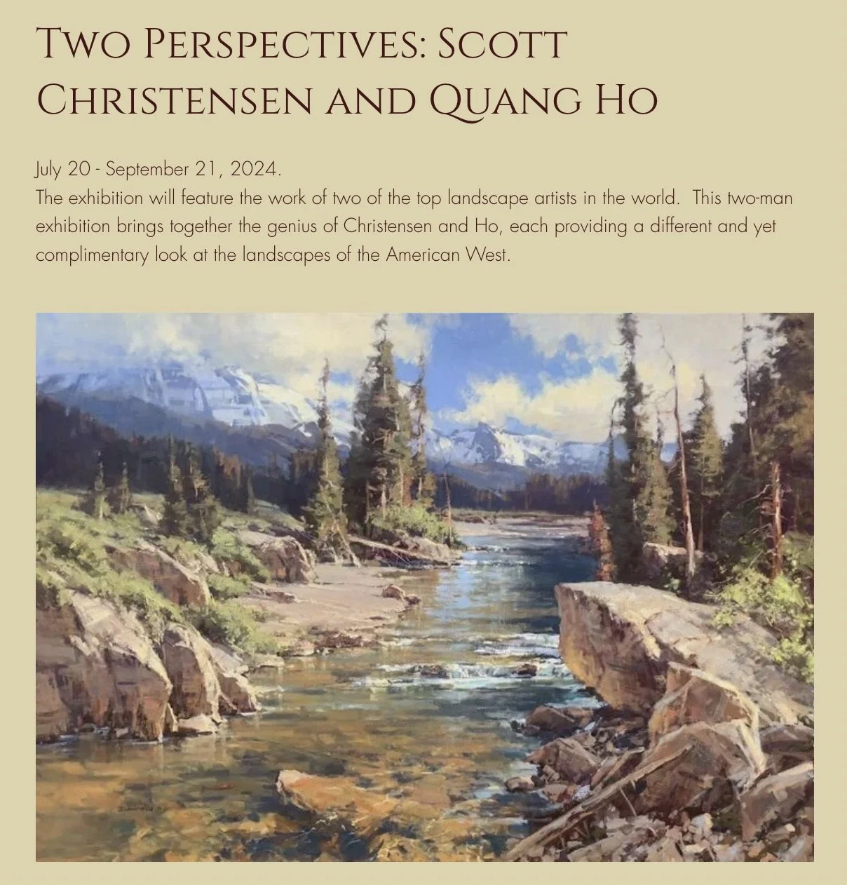 Two Perspectives: Scott Christensen and Quang Ho — Scott L. Christensen Studio