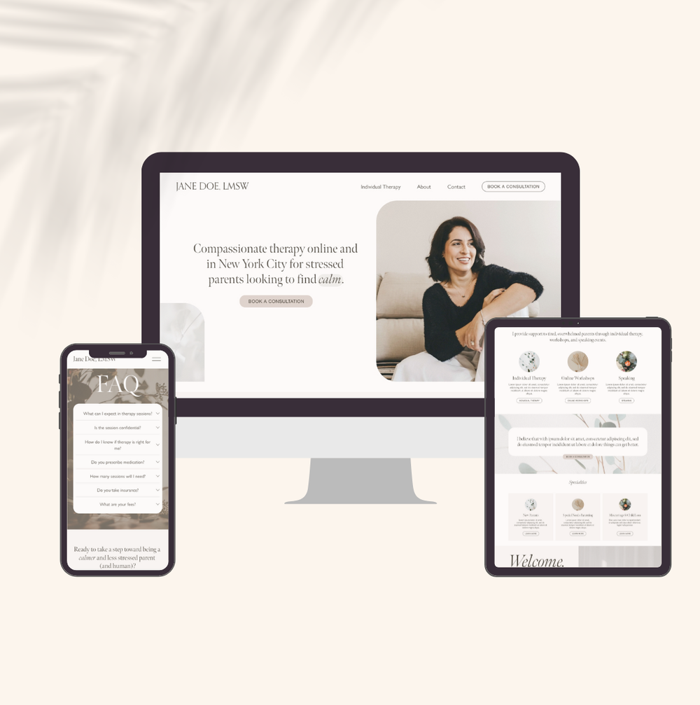 Squarespace Template for Therapists | Rebecca Eisner