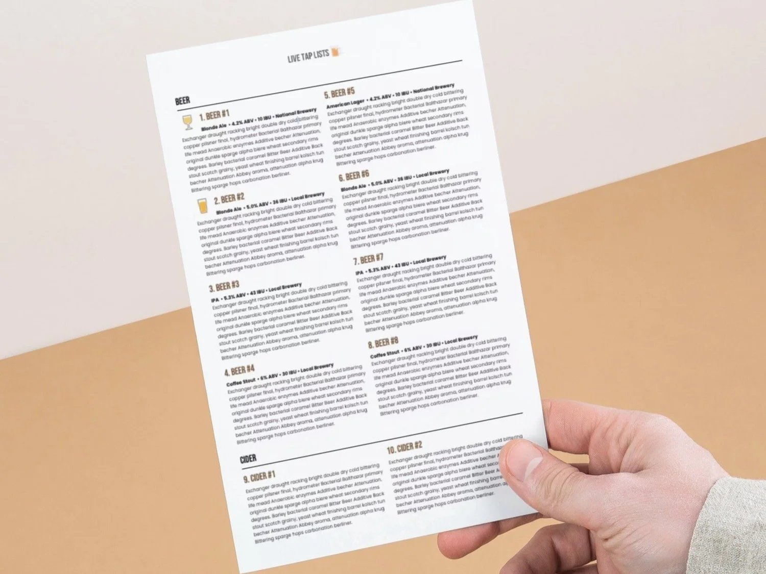 Live Tap Lists: Digital, Print, and QR Menus