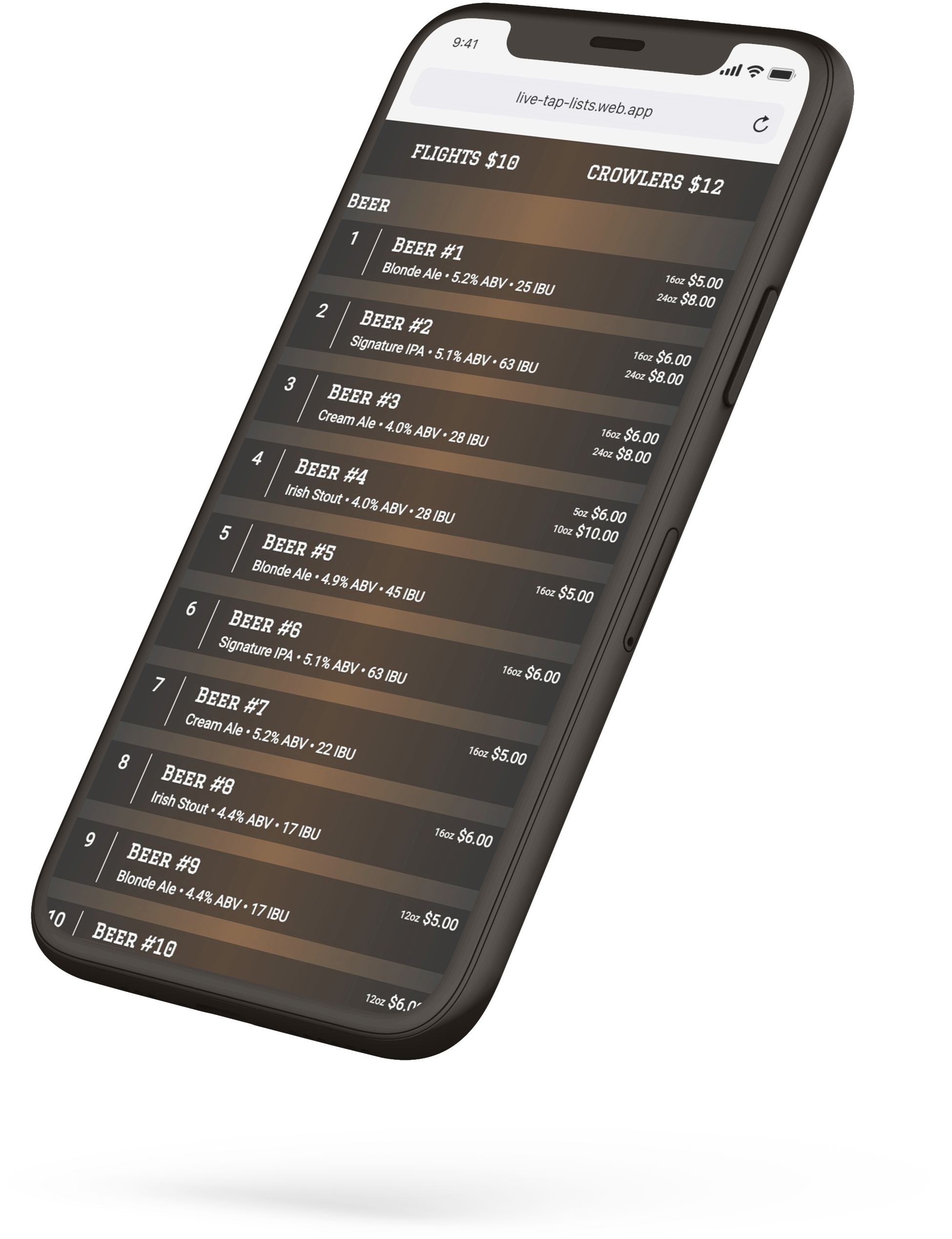 Live Tap Lists | Digital Beer Menu Board, Print Menu and Web Menu