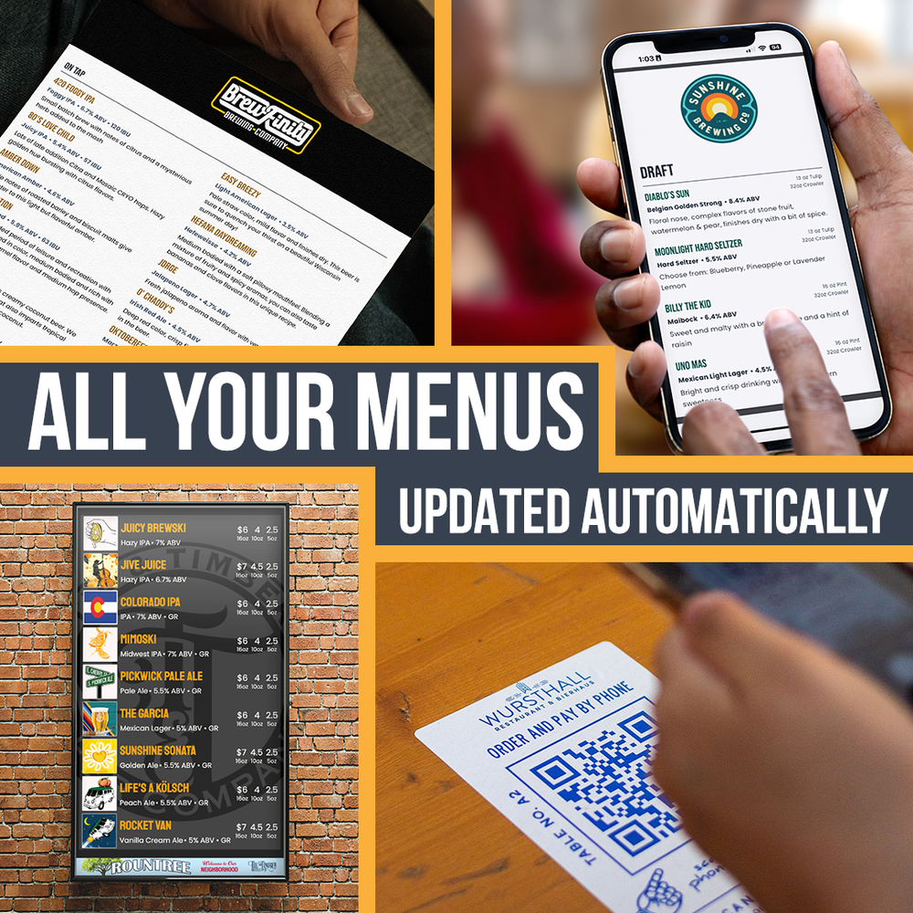 Live Tap Lists: Digital, Print, and QR Menus