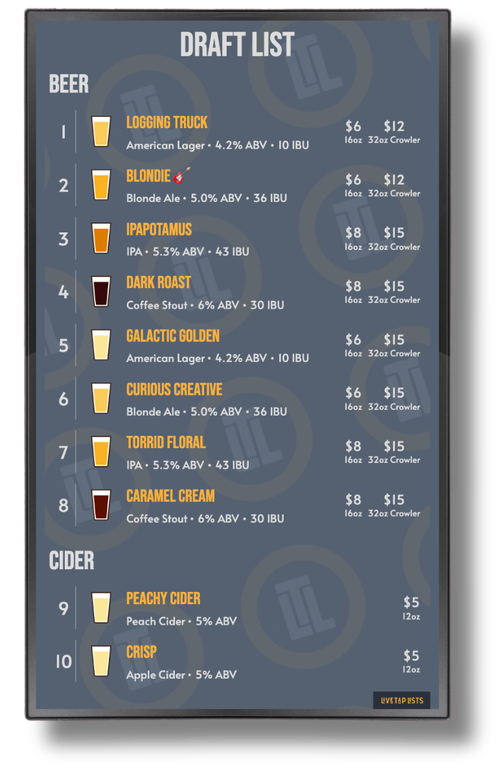 Live Tap Lists: Digital, Print, and QR Menus