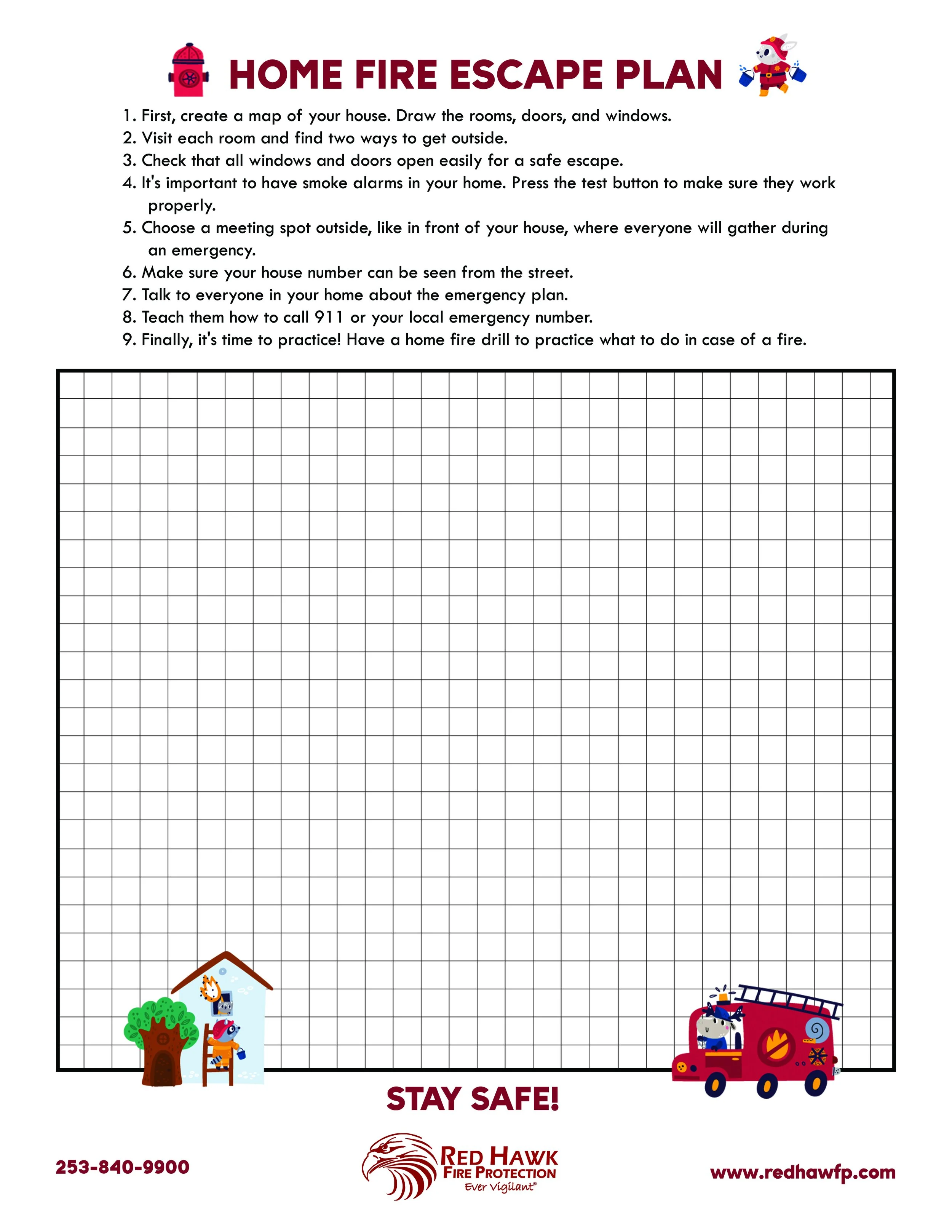 Fire Safety For Kids - Fire Safety Tips — Red Hawk Fire Protection