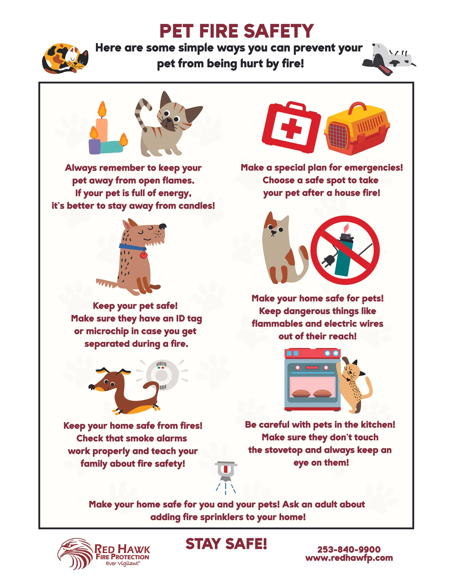 Pet Fire Safety Tips - Animal Safety Guide — Red Hawk Fire Protection