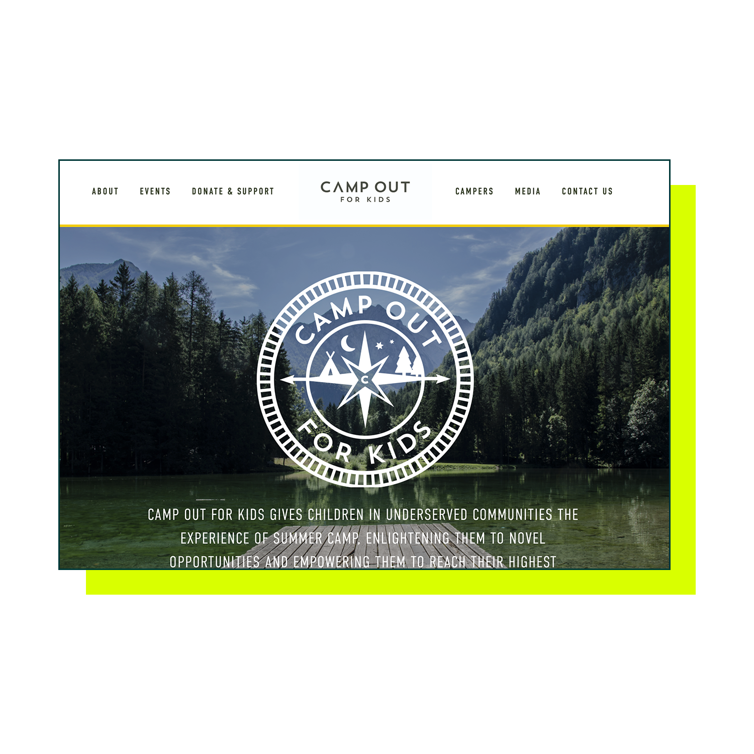 Camp Out for Kids — Week of the Website | Web Design for Creatives