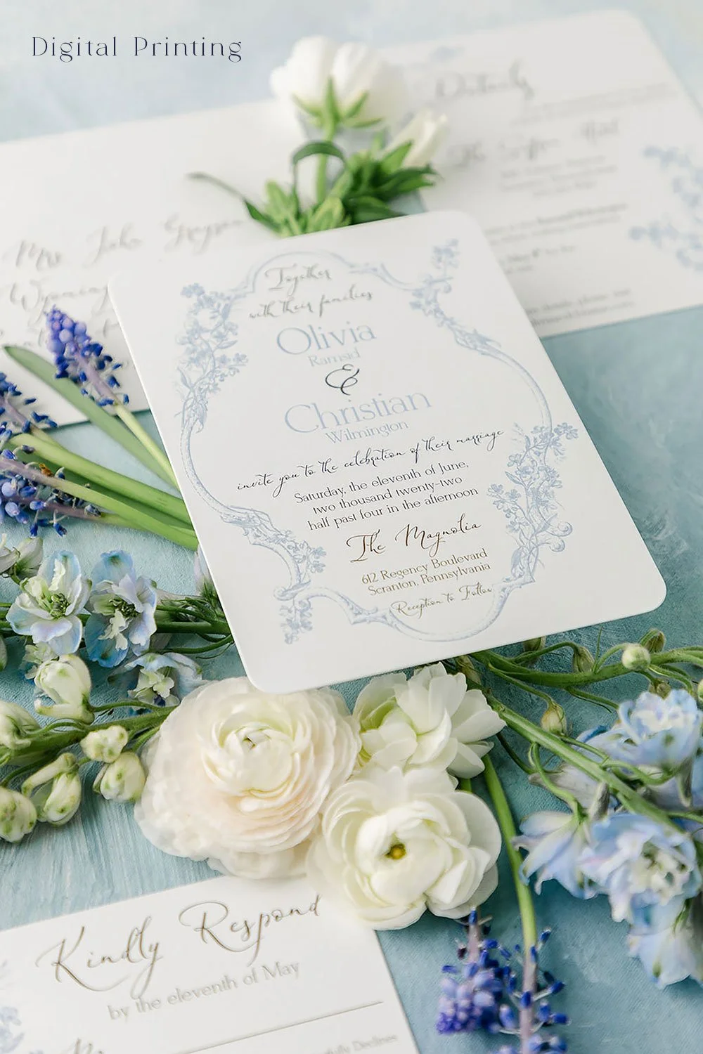 Wedding Invitation Sample Kit — Santina Amendola Design | Romantic ...