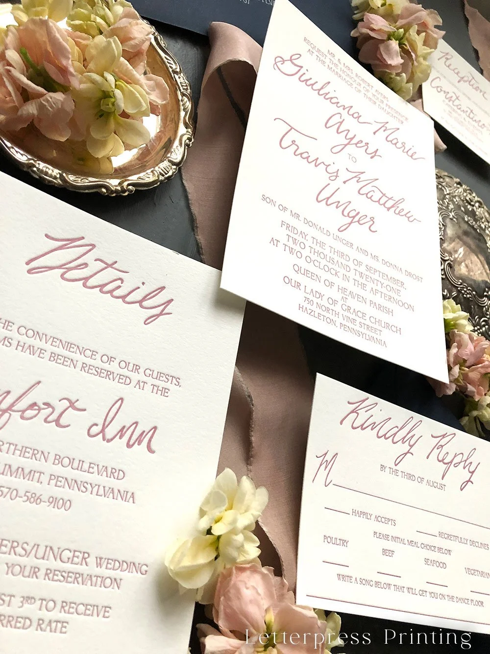 Wedding Invitation Sample Kit — Santina Amendola Design | Romantic ...