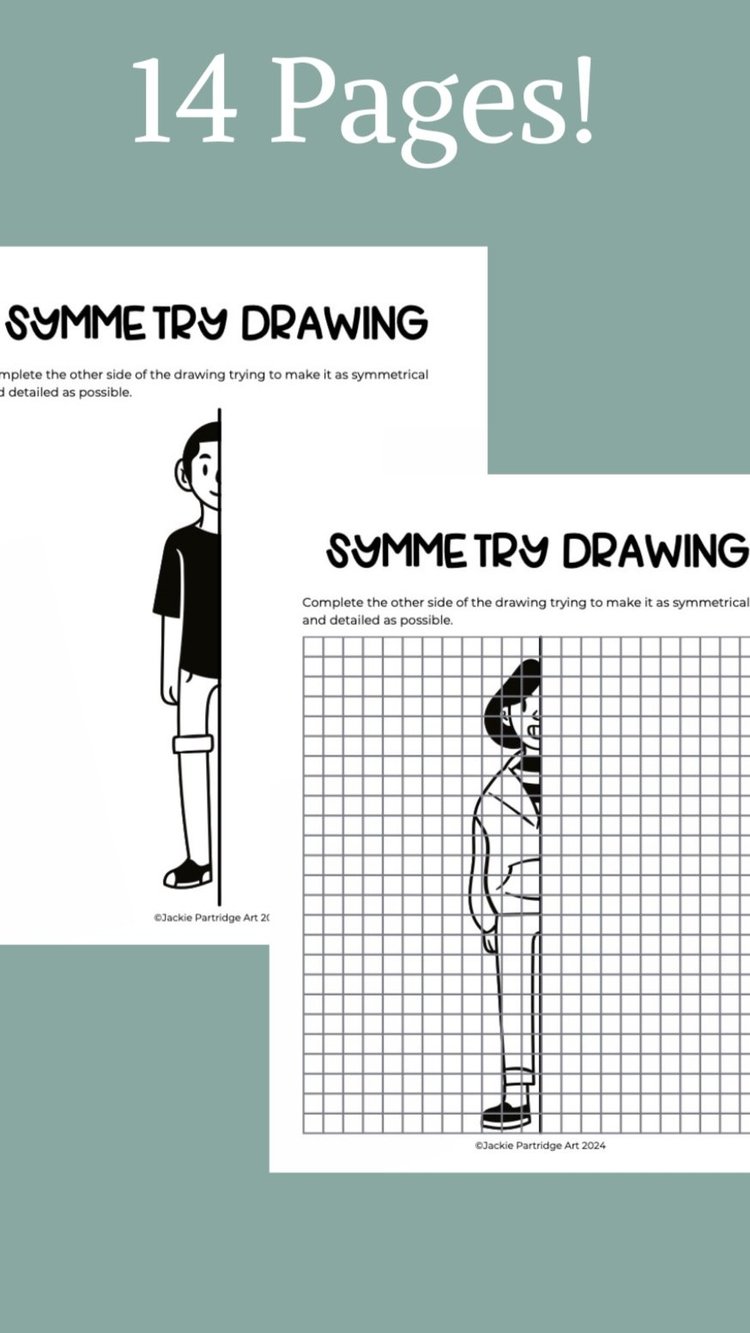 Free Symmetry Drawing Worksheets — Jackie Partridge Art