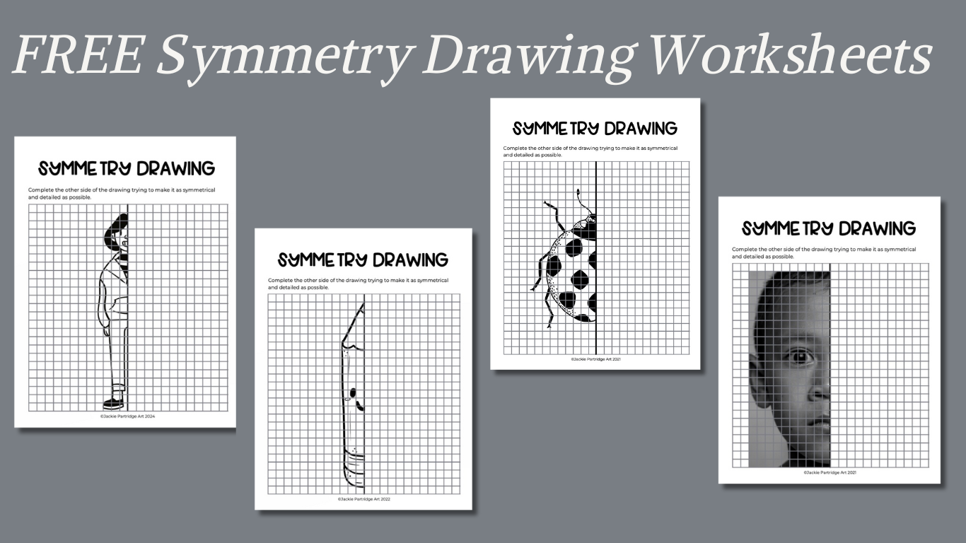 Free Symmetry Drawing Worksheets PDF Pages — Jackie Partridge Art