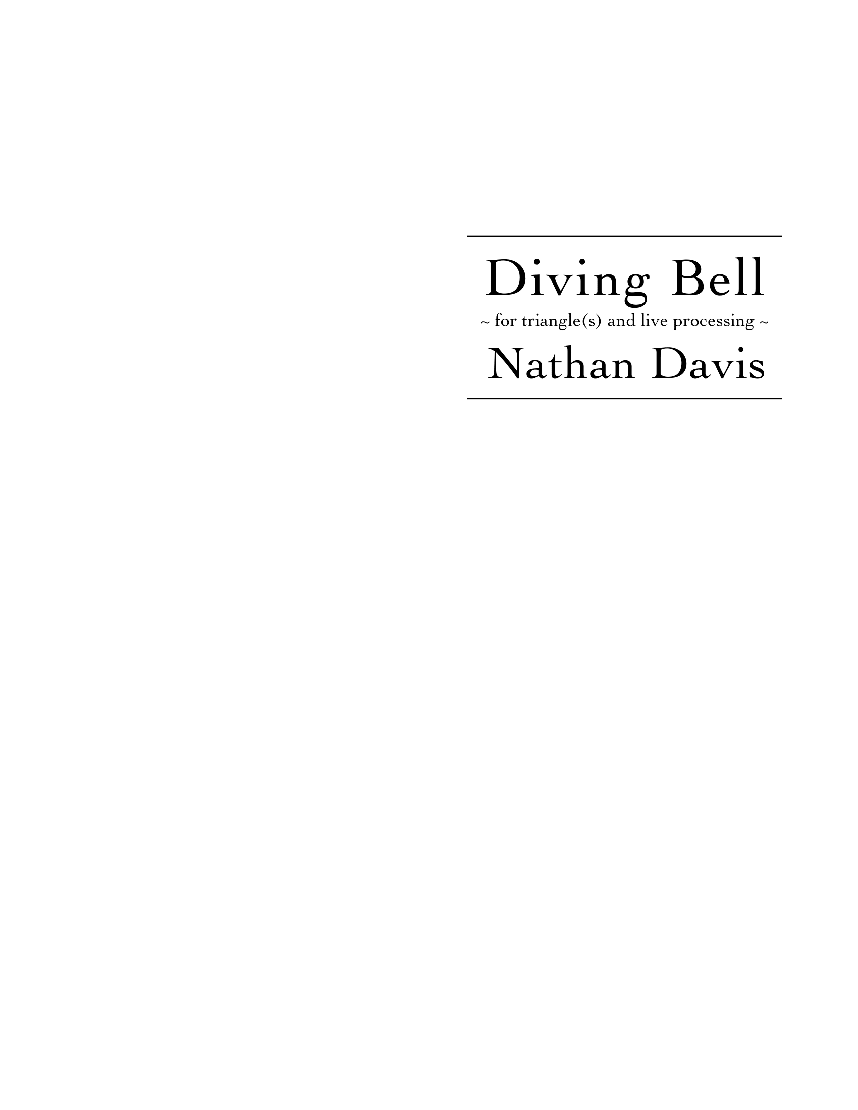 Diving Bell (2002) — Nathan Davis