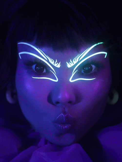 Glow in the dark makeup — Vittorio Masecchia Beauty