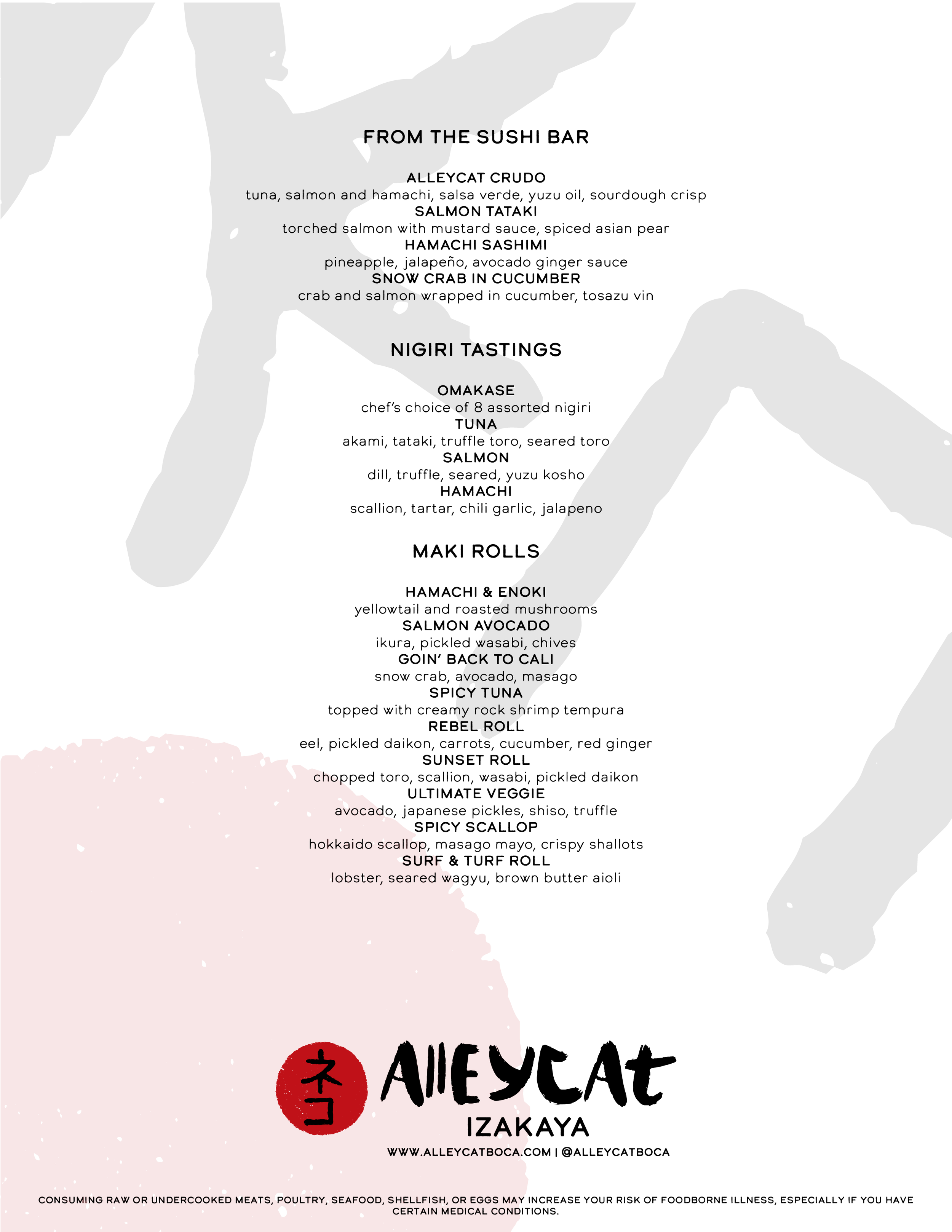 Menu — AlleyCat Boca