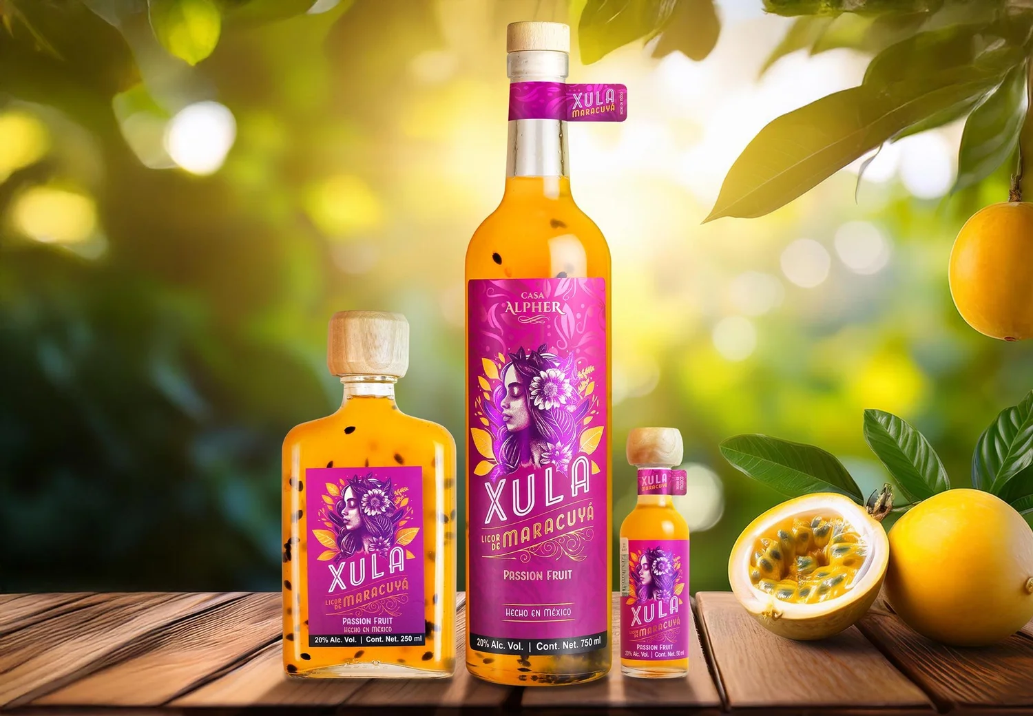 XULA Licor de Maracuyá | Casa Alpher | Licores artesanales