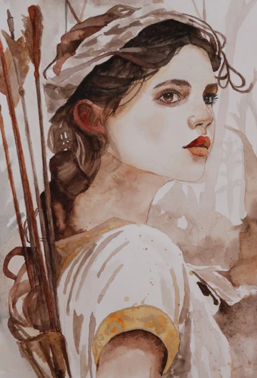 'Artemis' Original Watercolor Painting — SPECTRUM ART STUDIO