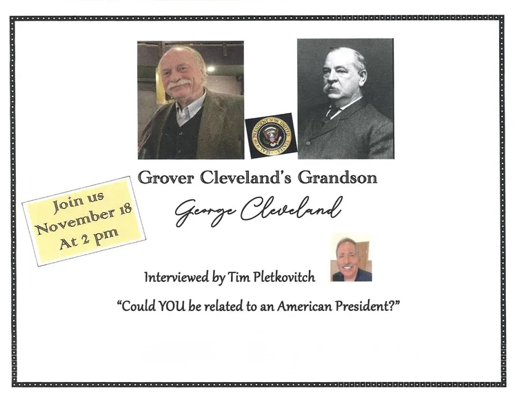 Interview with Grover Cleveland’s Grandson Nov. 18 at Geneseo Library ...