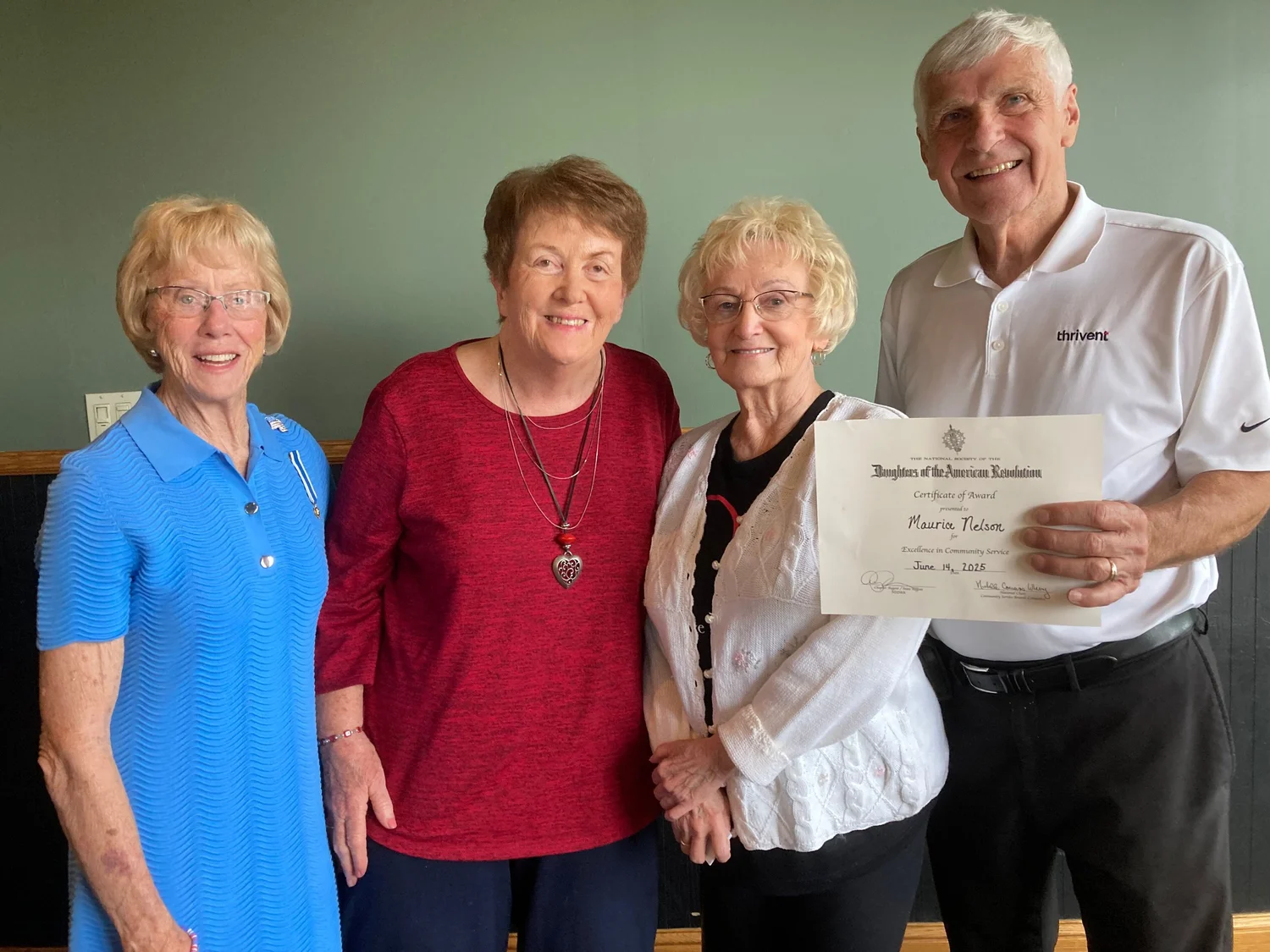 Maurice Nelson Receives DAR Community Service Award - By Claudia Loucks ...