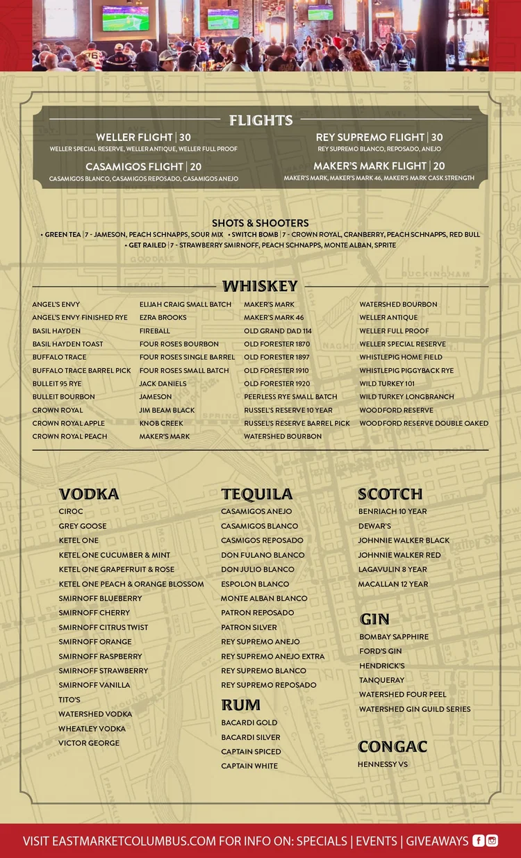 Railhouse Menu — The Historic Trolley District: East Market