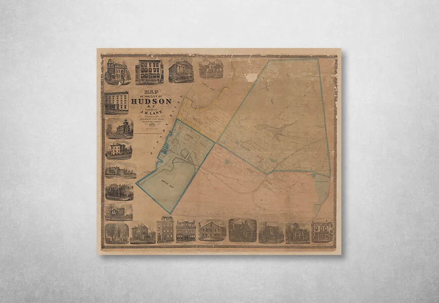 1871 Hudson Map (Paper) — Hudson History Room