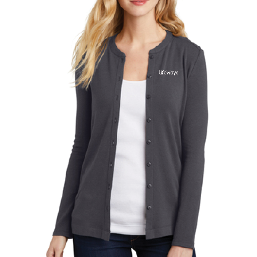 Port Authority® Ladies Concept Stretch Button-Front Cardigan. LM1008 ...