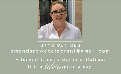 Perth Female Funeral Celebrant — Amanda Rowe Perth Marriage Celebrant ...