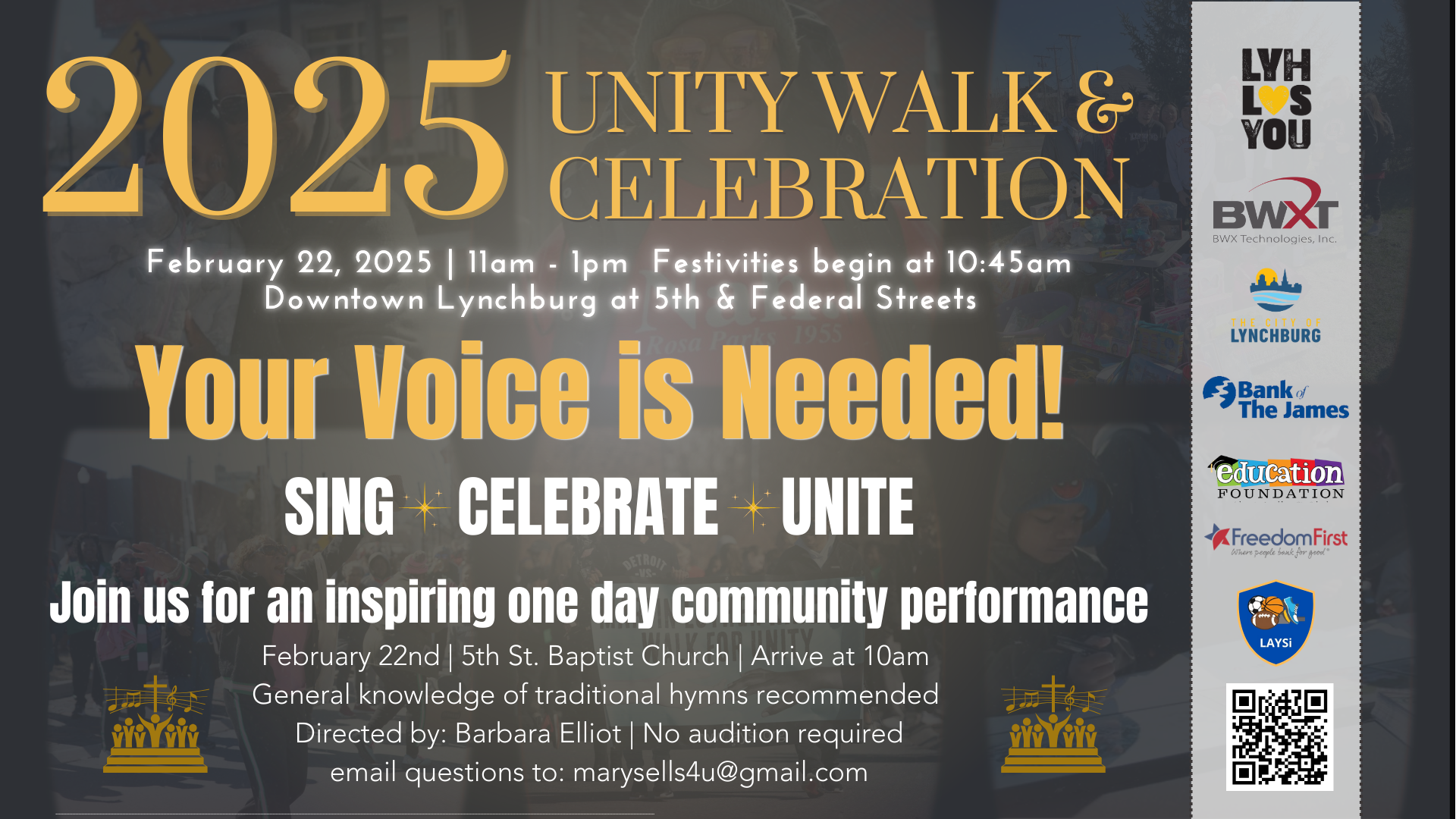 UNITY WALK AND CELEBRATION — Lynchburg Area Youth Sports Initiative