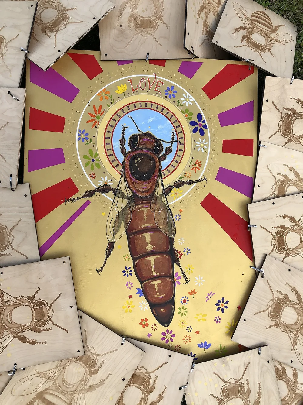 Vintage Honey Bee Print