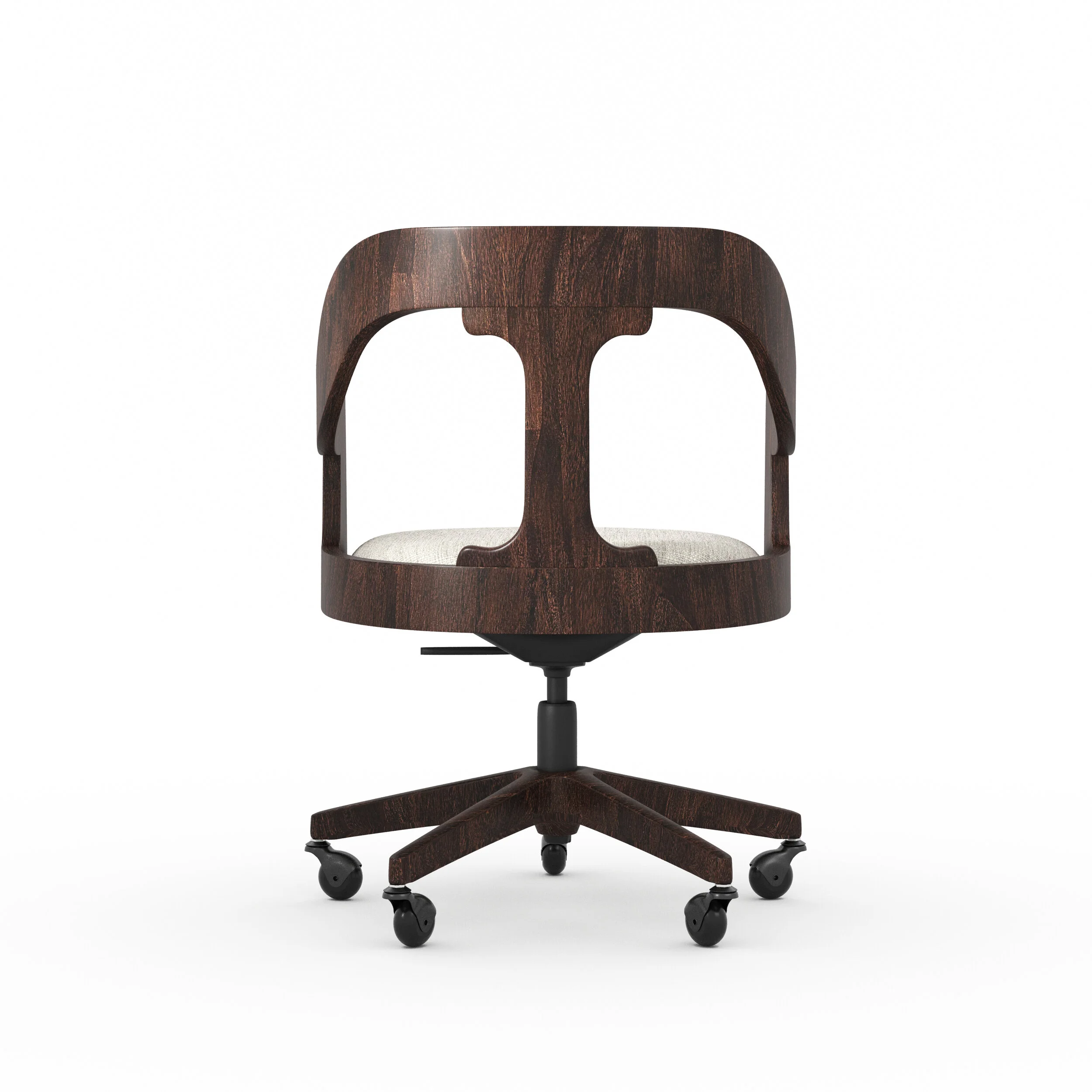 Crescent Desk Chair - 007 Lino Bianco — Casa Ispirata
