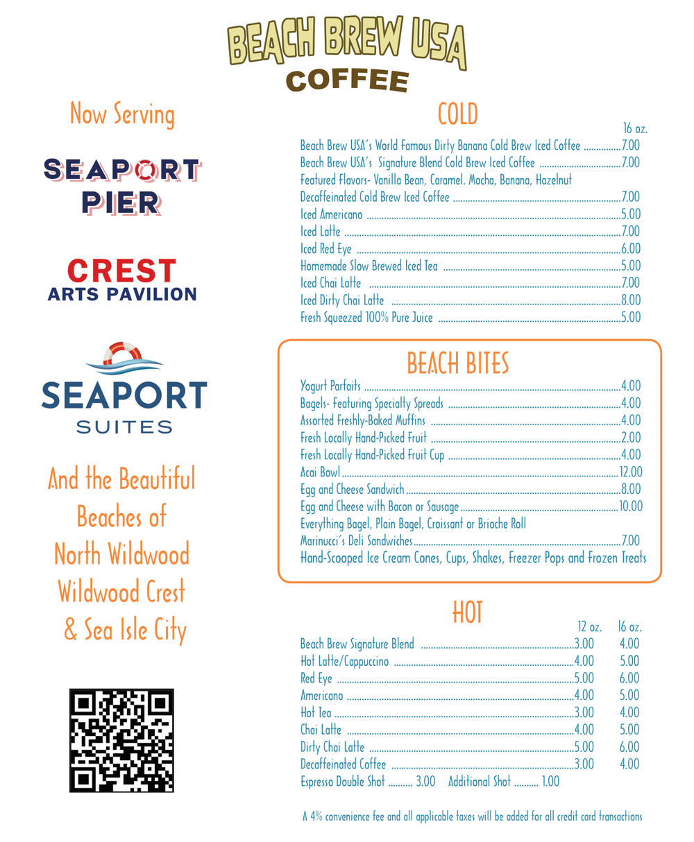 Menu — BEACH BREW USA