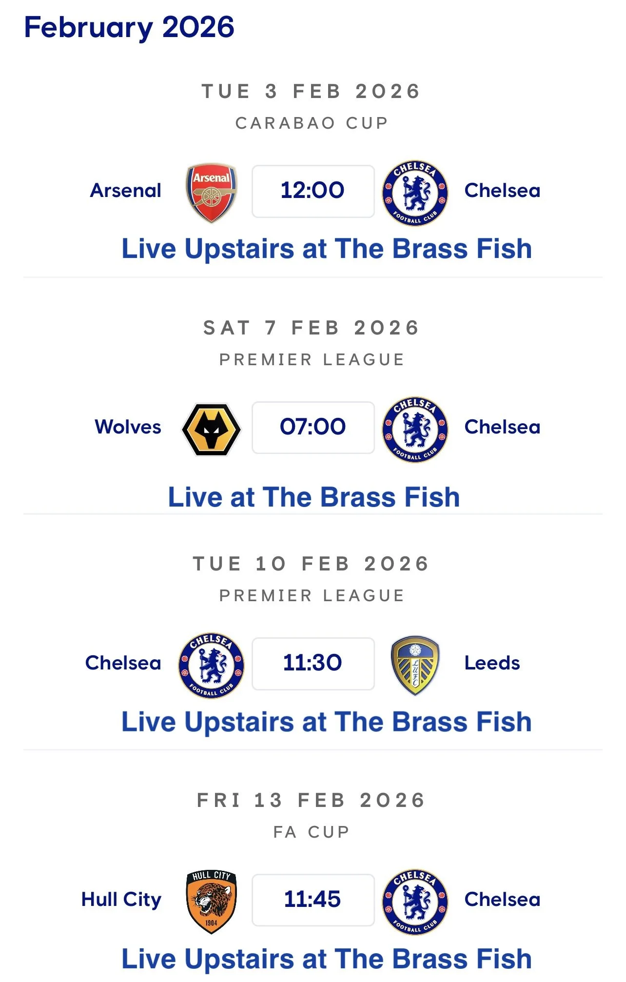 Memberships FAQs — Chelsea Supporters' Club Vancouver