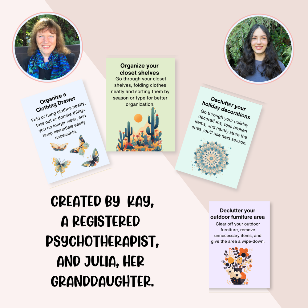 63 Declutter Strategy Cards Tidy Home Management Household Chore ...