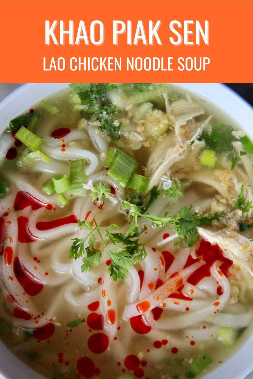 How to make the best khao piak sen | Lao Chicken Noodle Soup - Saeng's ...