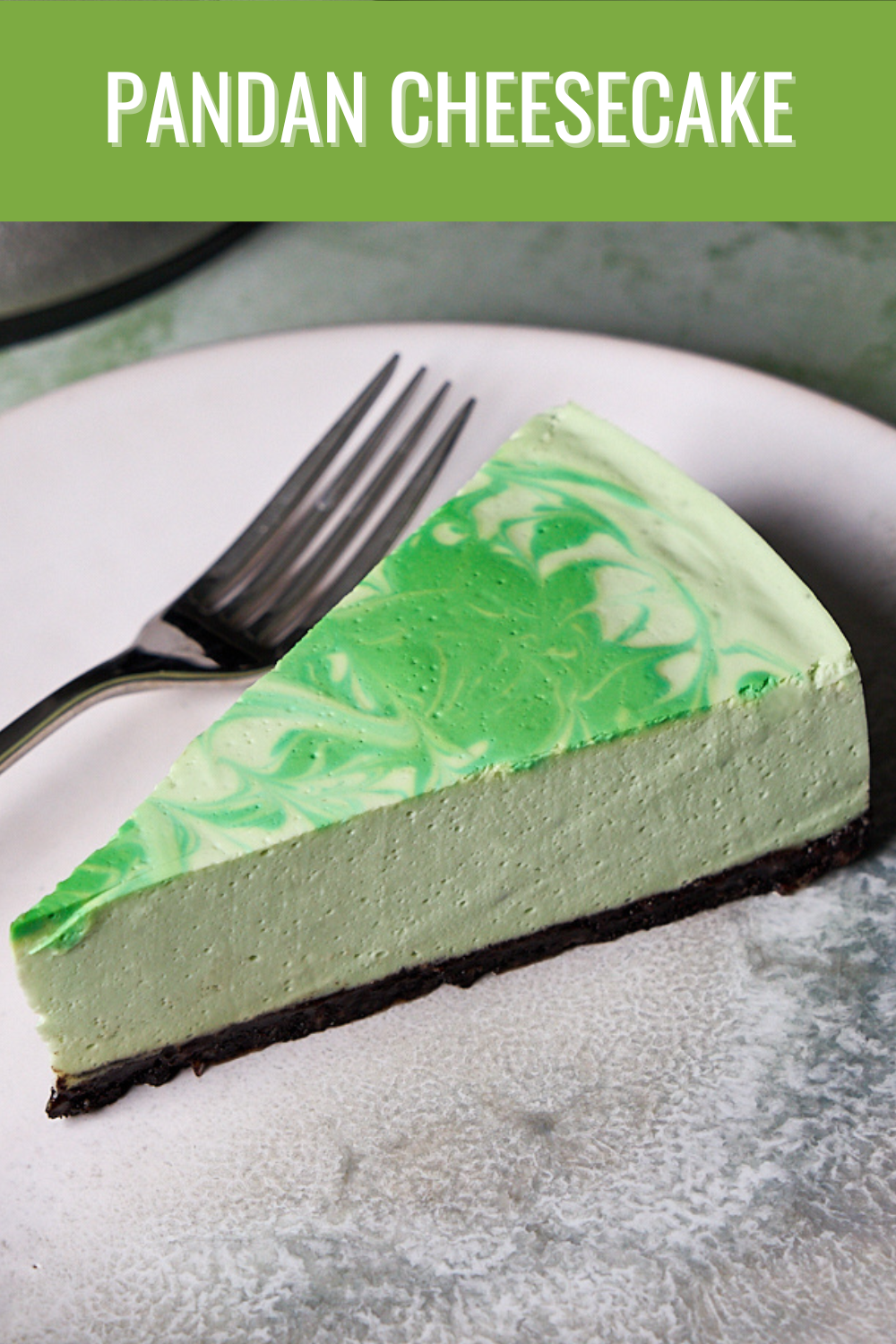 No Bake Cheesecake (Pandan Flavor) - Saeng's Kitchen