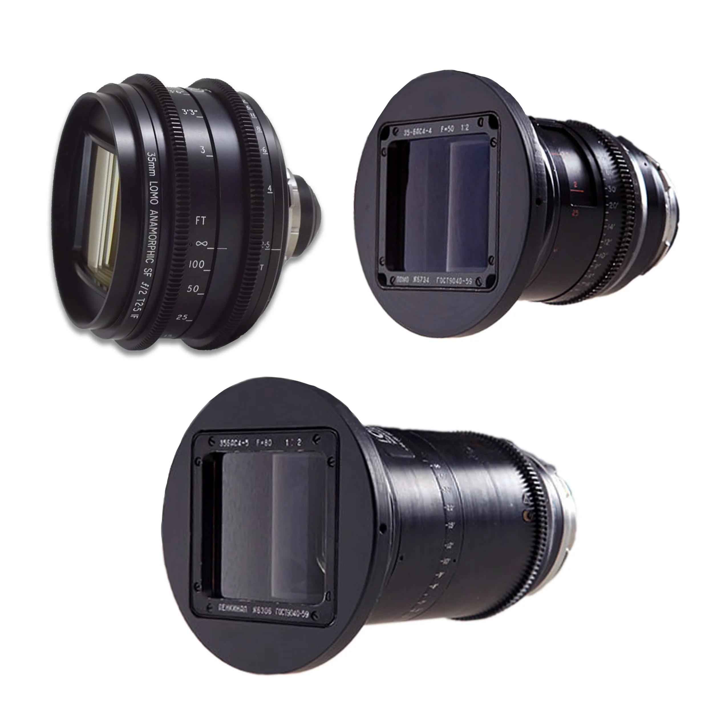 LOMO Square Front Anamorphic Lenses (Set of 3) — Greenwood Cinema ...