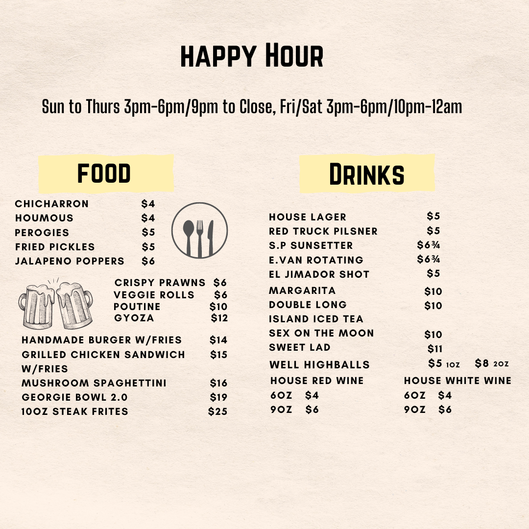 Menu — GEORGIE'S LOCAL - KITCHEN & BAR