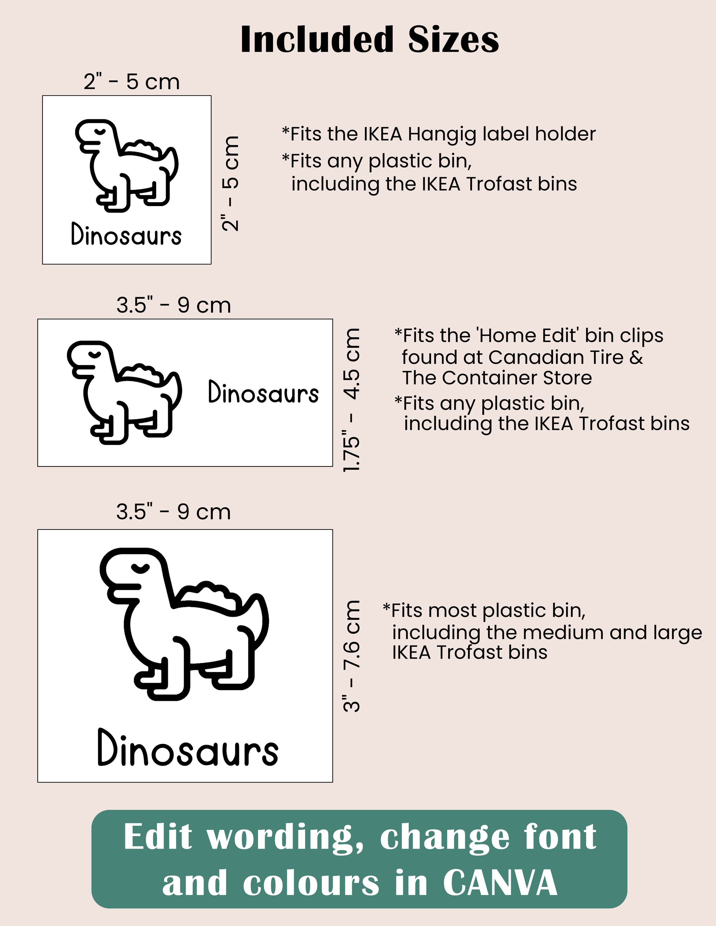 Editable in Canva Toy Organization Labels — Tara