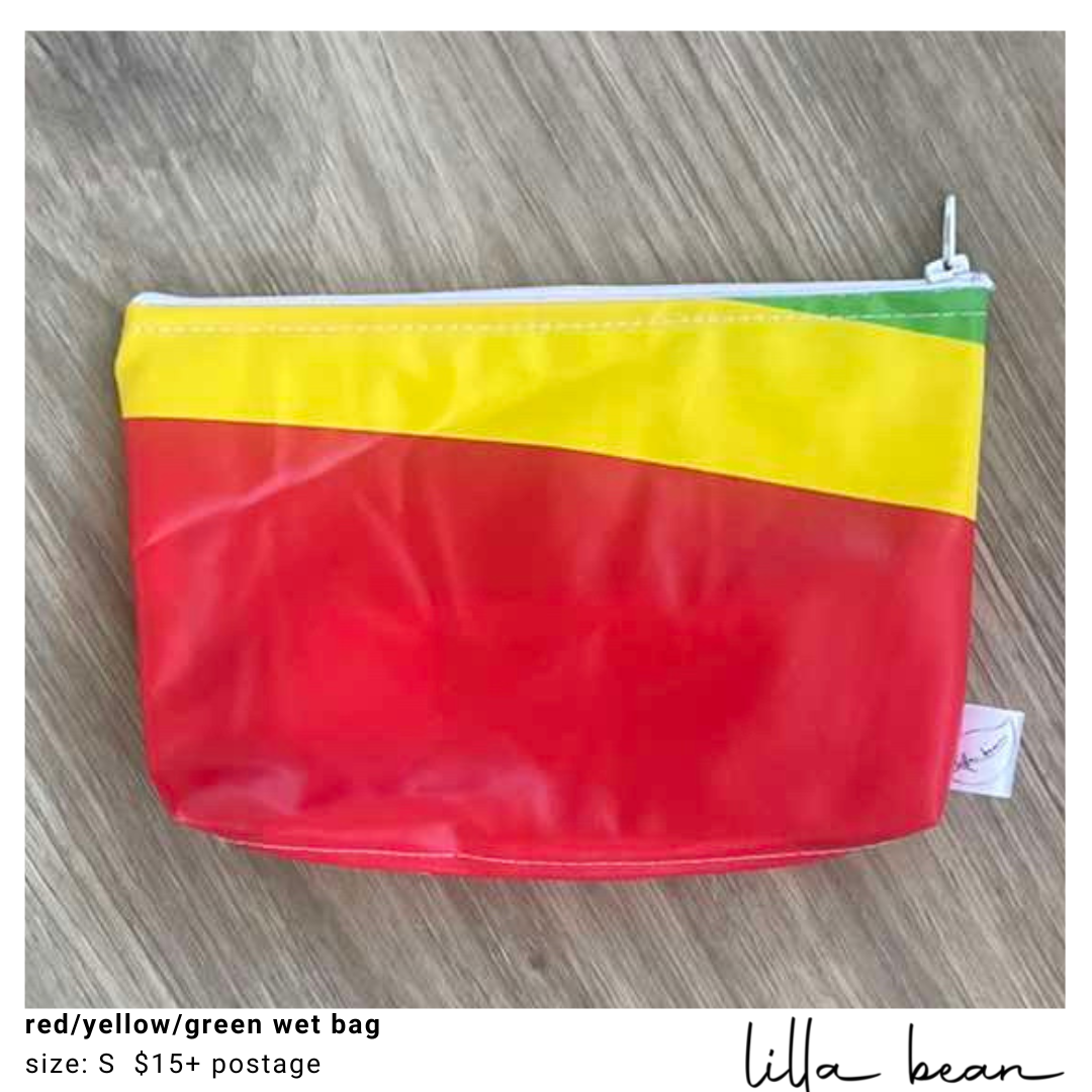red/yellow/green S wet bag — Lilla Bean