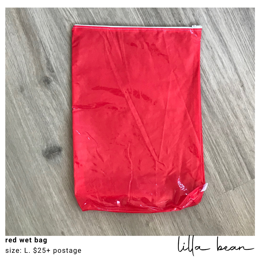 red L wet bag — Lilla Bean
