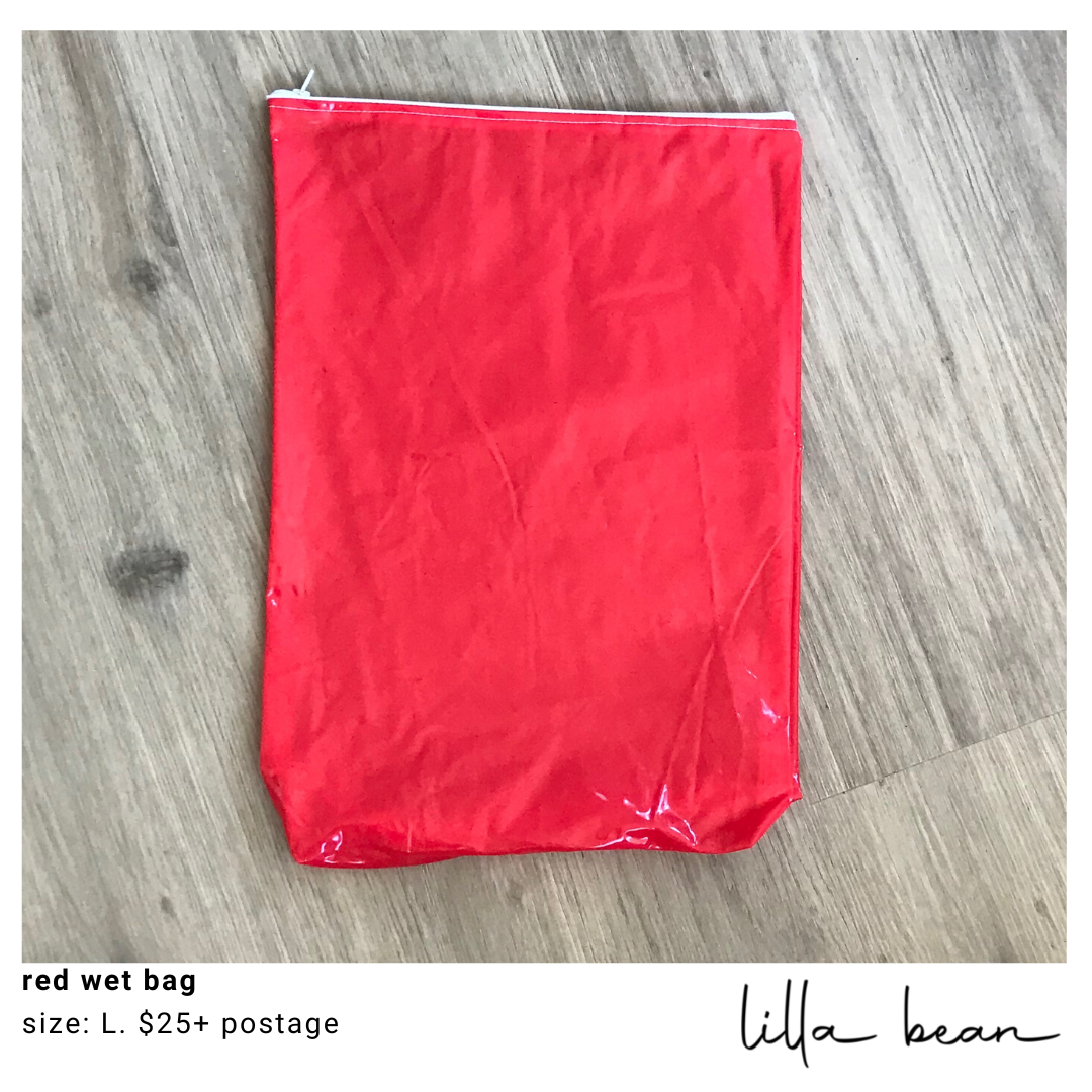 red L wet bag — Lilla Bean