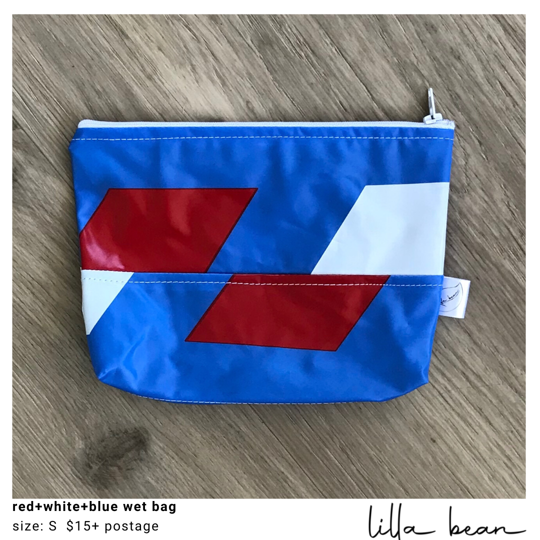 red+white+blue S wet bag — Lilla Bean