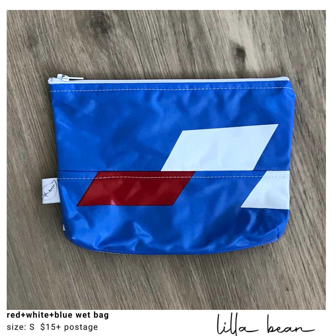 red+white+blue S wet bag — Lilla Bean