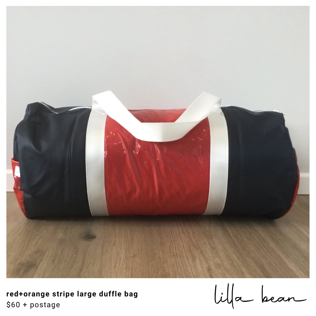 red+orange large duffle bag — Lilla Bean