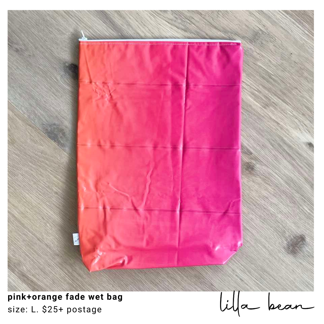 pink+orange fade L wet bag — Lilla Bean