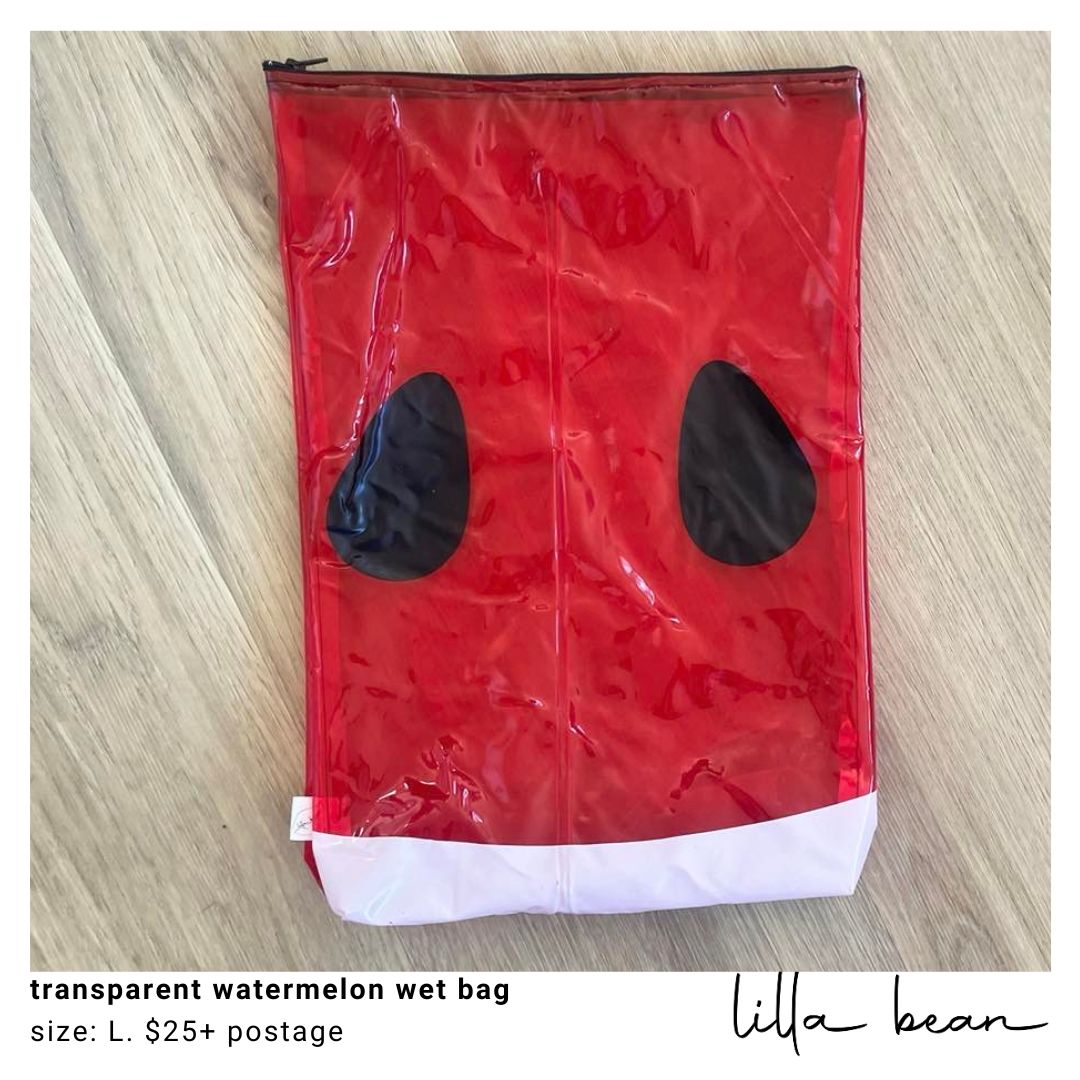 transparent watermelon L wet bag — Lilla Bean